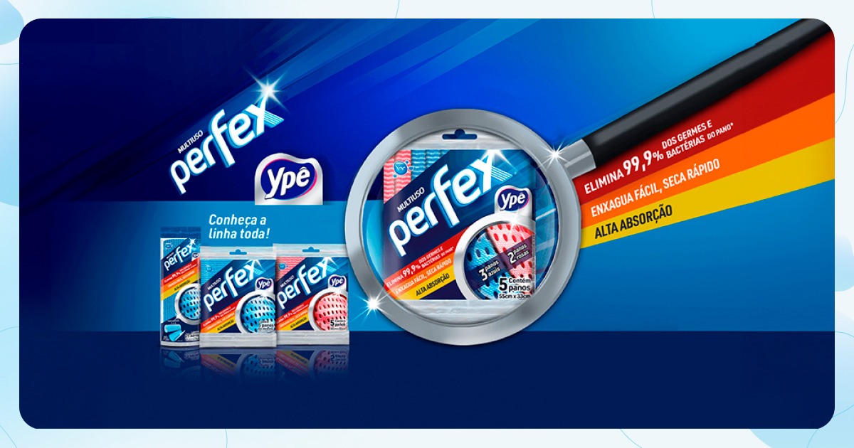 Perfex: Alta Absorção, Seca Rápido e Enxágua Fácil | Ypê